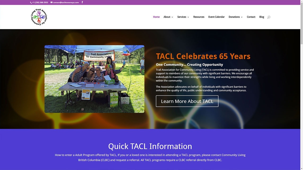 A New Website for TACL - Trail Association for Community Living